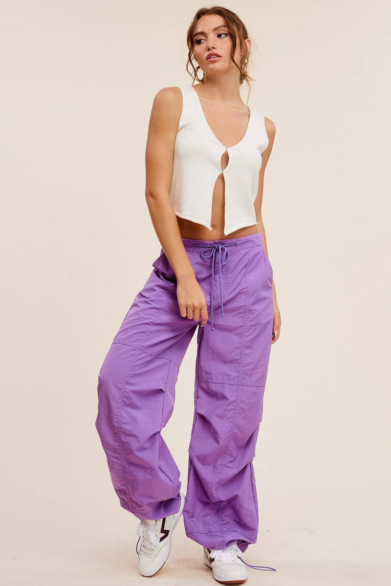 MID-RISE CARGO PANTS WITH ADJUSTABLE DRAWSTRINGS | A Whole World Of Good