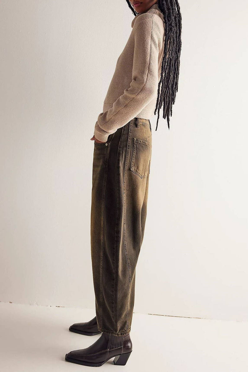 Slouchy Curved leg shape Barrel Jeans | A Whole World Of Good